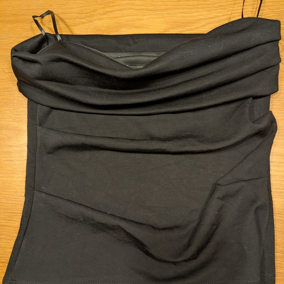 Emerson Lang | Tops | Elegant Black Draped Top | Poshmark